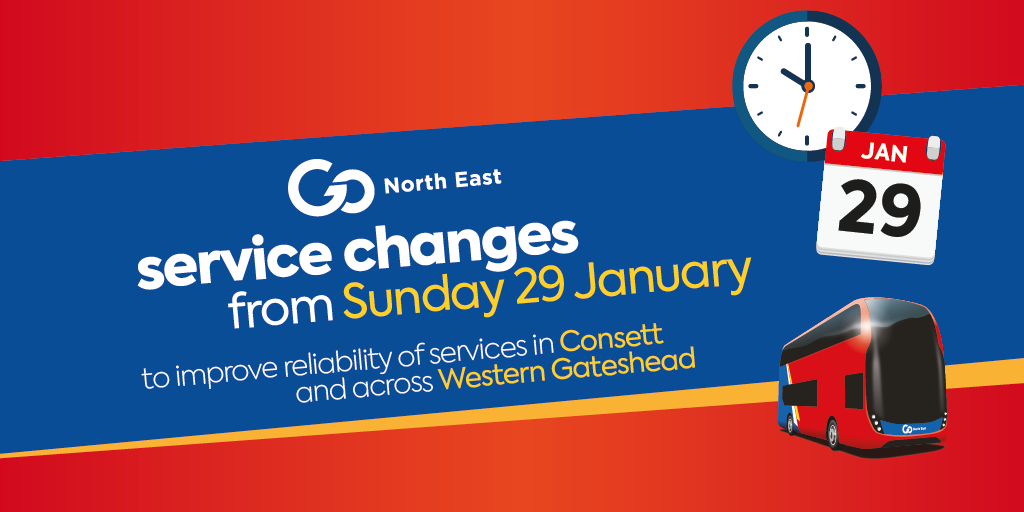 Service changes from Sunday 29 January - Go North East